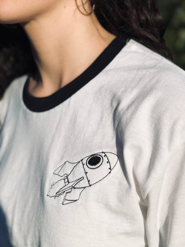 Jessica Burdeaux Signature Artist Embroidered Tee - Destroy A Drum